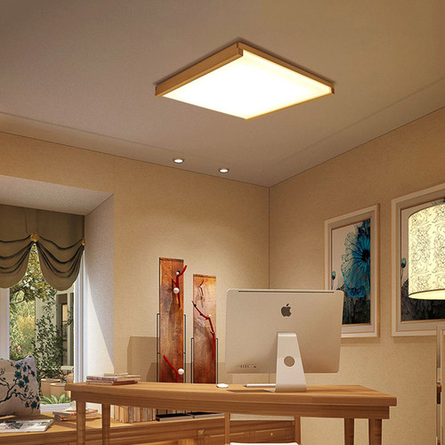 LIAM Dimmable Wooden Ceiling Light for Study, Living Room & Bedroom ...
