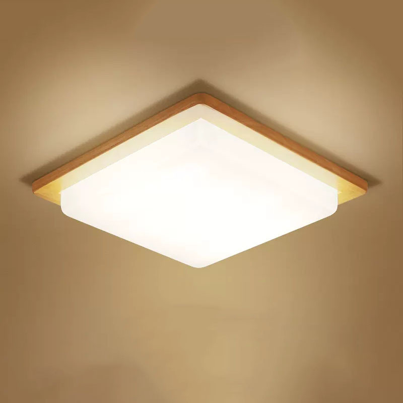 RINA Dimmable Wooden LED Ceiling Light for Living Room, Study & Bedroom ...
