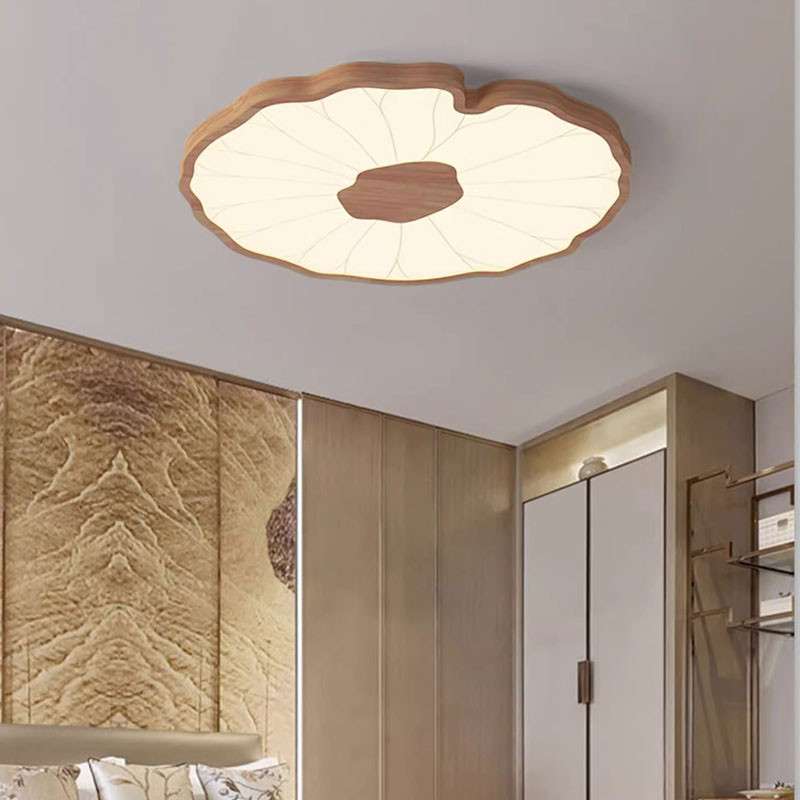 SHIZUME Dimmable Wood Ceiling Light for Study, Living Room & Bedroom ...