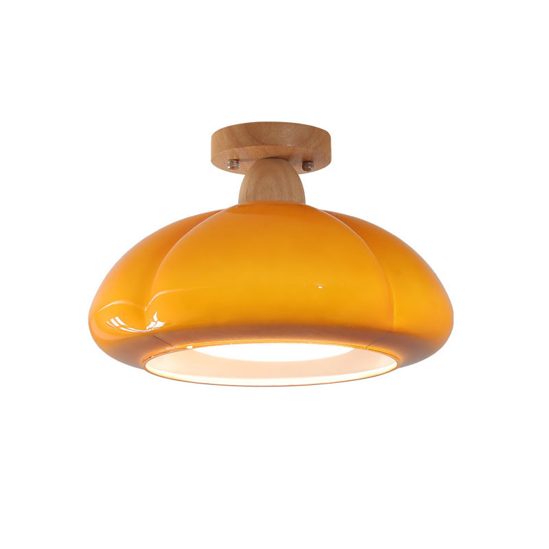 ANNETTE Glass Ceiling Light for Study, Bedroom & Living Room - Cream Style