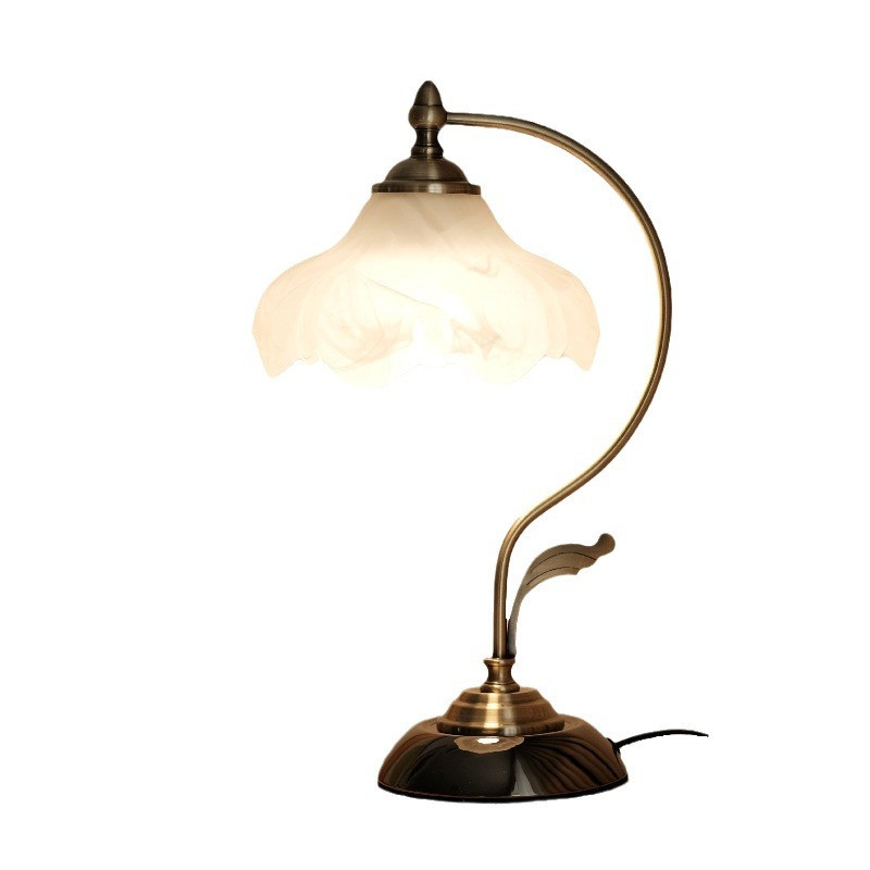 EILEEN Glass Table Lamp for Bedroom & Study - Modern Style