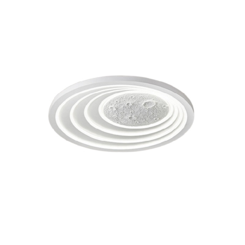 LUNA Dimmable Resin Moon Ceiling Light for Bedroom, Dining & Living ...