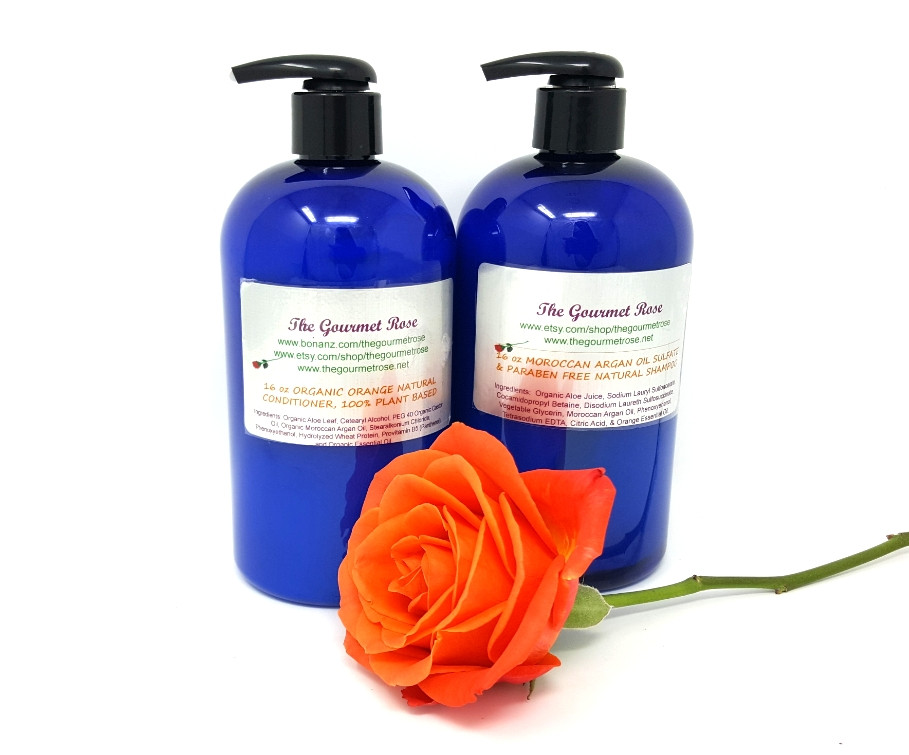 32 oz SET ORGANIC NATURAL SHAMPOO & CONDITIONER SLS SLES Paraben Free ...