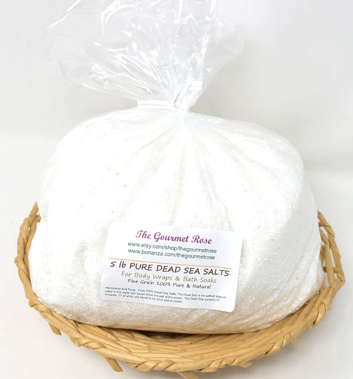 5 Lb Dead Sea Salts Fine Grain Mineral Bath Salt Israel 100 Natural