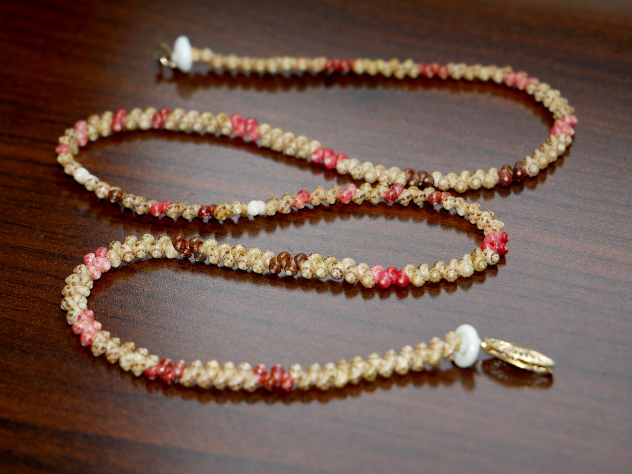 19 1/4” single strand Kahelelani shell lei/Niihau shell necklace #924 ...