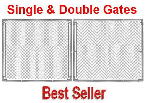 12 ft Single & Double Chain link Gate Component Kits, 1-5/8" Frame ...