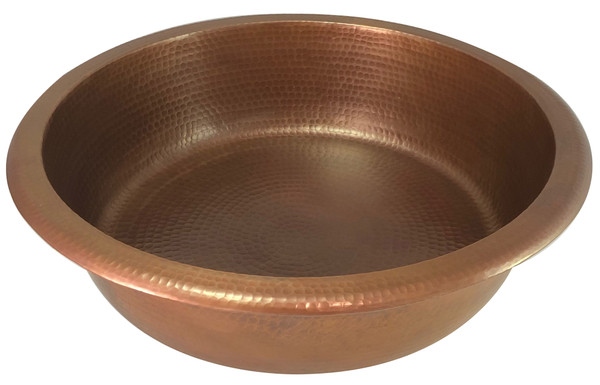 17" Copper Pedicure Bowl | Copper Sinks Direct | Copper Spa Bowl
