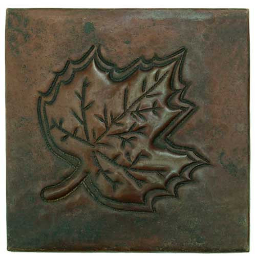 Copper Tile | Maple Leaf Design | Copper Sinks Direct