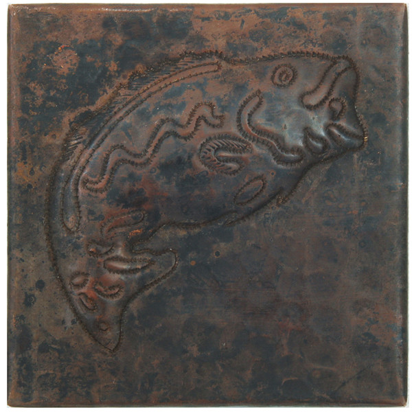 Copper Tile | Fish Design | Copper Sinks Direct