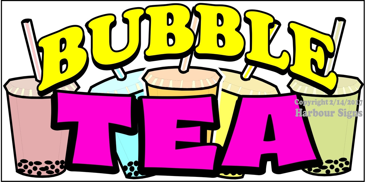 Bubble Tea Drinks Food Concession Vinyl Decal Sticker Harbour Signs