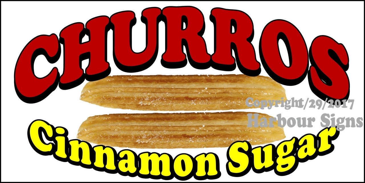 Churros Cinnamon Sugar Pastry Food Concession Vinyl Decal Sticker
