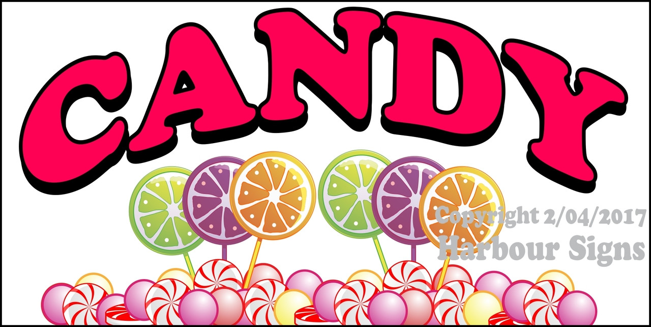Candy Food Concession Vinyl Decal Sticker Harbour Signs