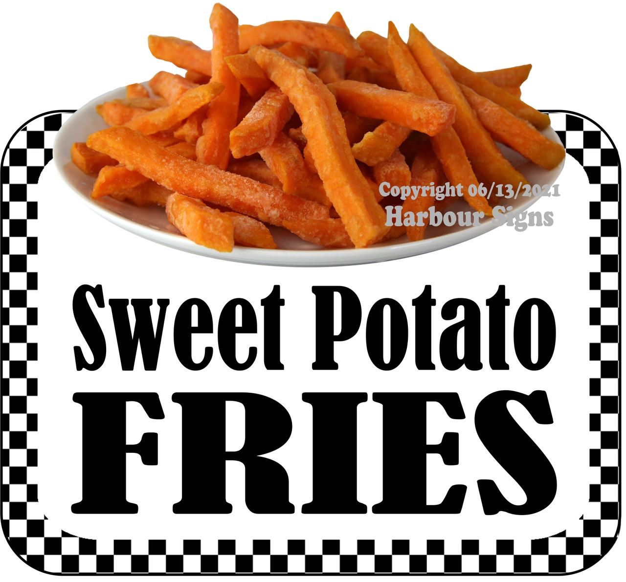 Sweet Potato Fries Decal Food Truck Concession Vinyl Sticker