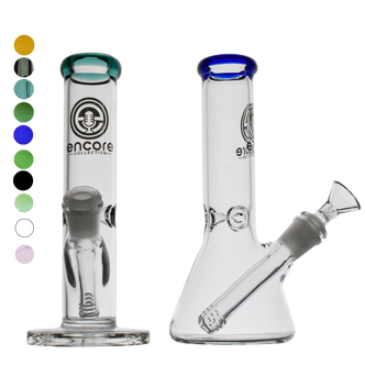 Encore Collection 9" 38x4 Mini Glass Bong Water Pipe Beaker / Straight ...