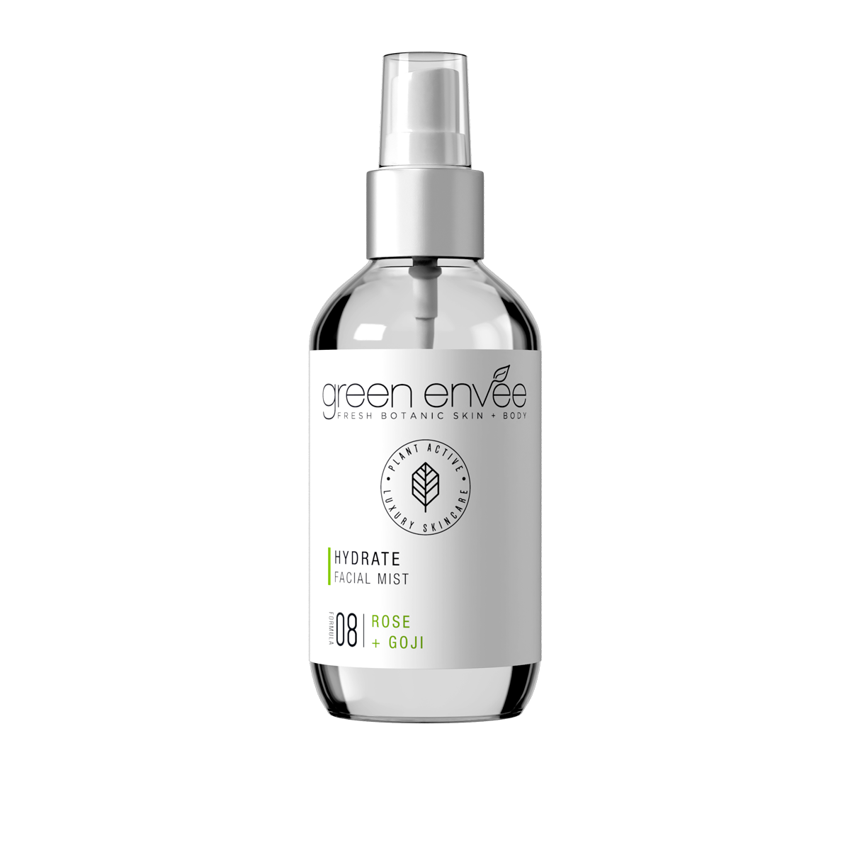 Green Envee Organics Moroccan Rose Firming Facial Mist w Rose & Witch Hazel