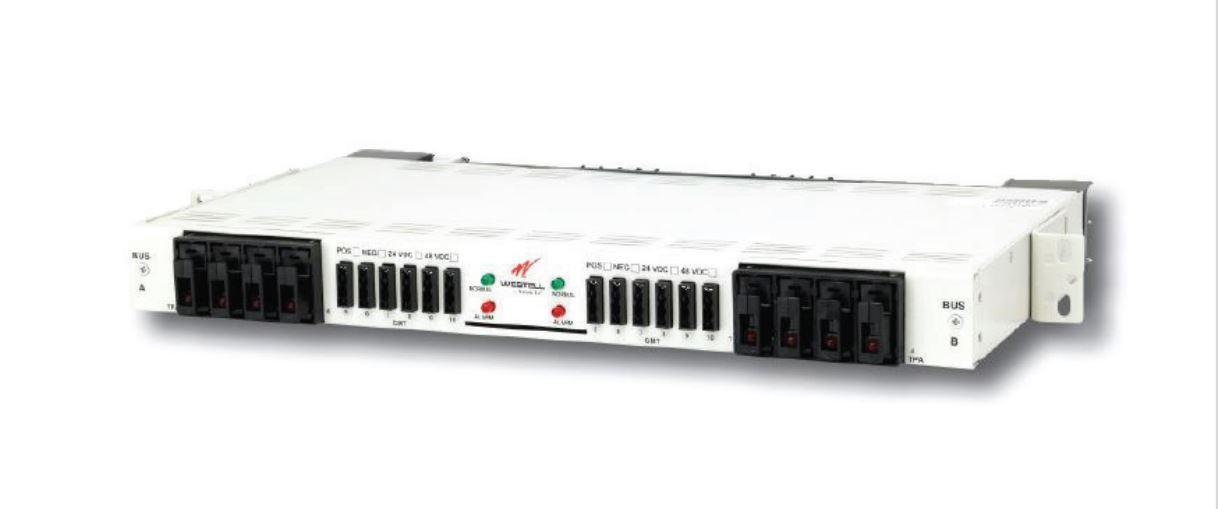 NPTPA1105 4/4 TPA 6/6 GMT Dual Bus Fuse Panel 24/48VDC 19/23" NEBS ...