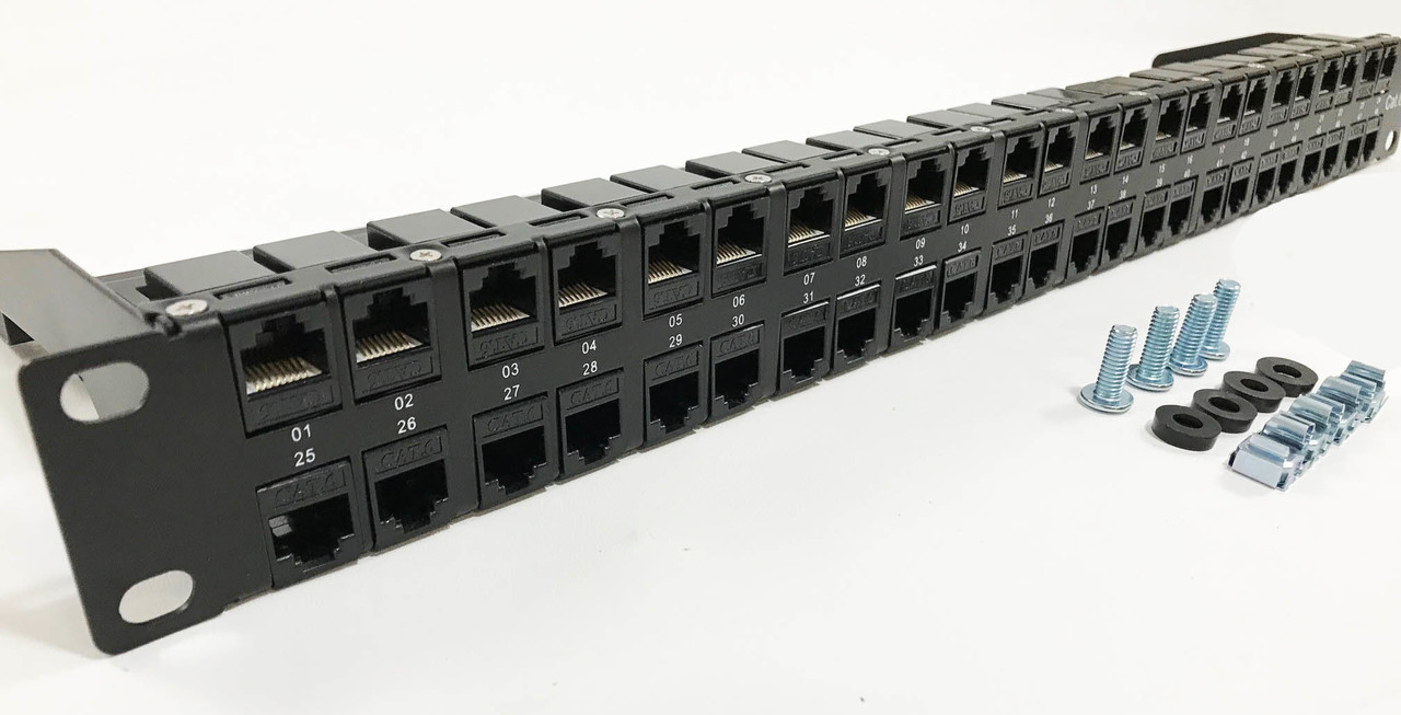 PP-C6-48U-1RUR19 - 1RU High Density 48 port Unshielded Feed Through ...