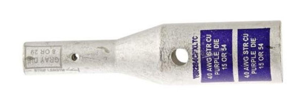 IN-LINE REDUCER SPLICE 4/0-4 AWG FLX STD BARREL PURPLE/GRAY CLEAR HS ...