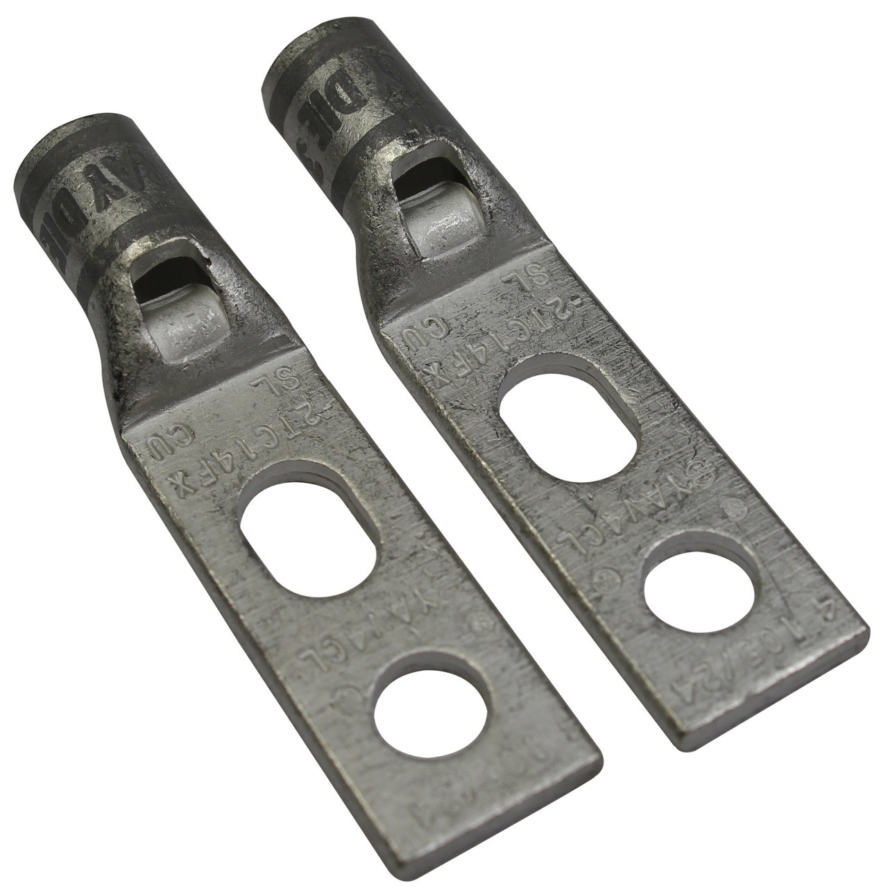 Burndy YAV4CL2TC38FXSL Slotted Copper Lug 4 AWG Flex 3/8" (Gray ...