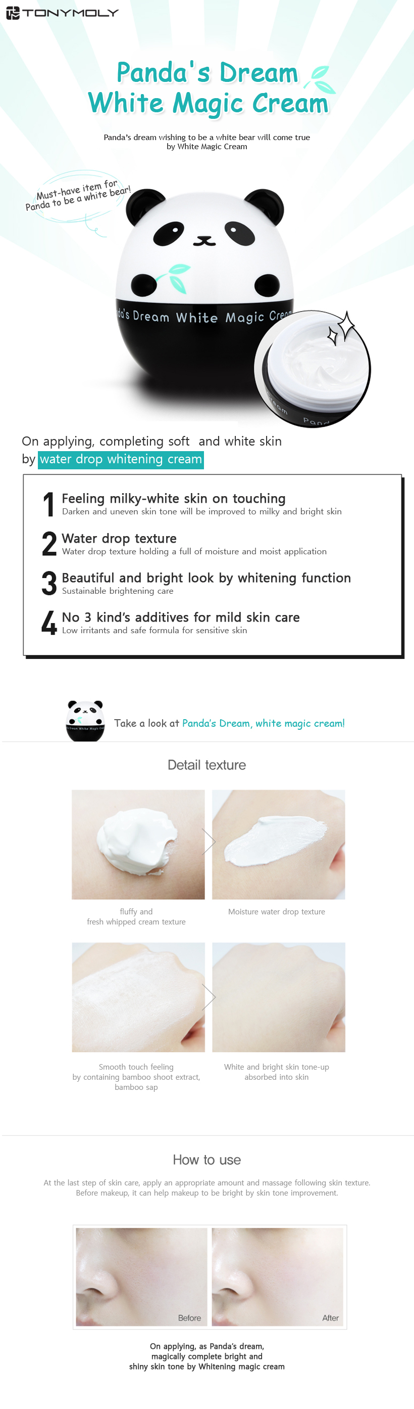 TONYMOLY Panda's Dream White Magic Cream 50g - Strawberrycoco