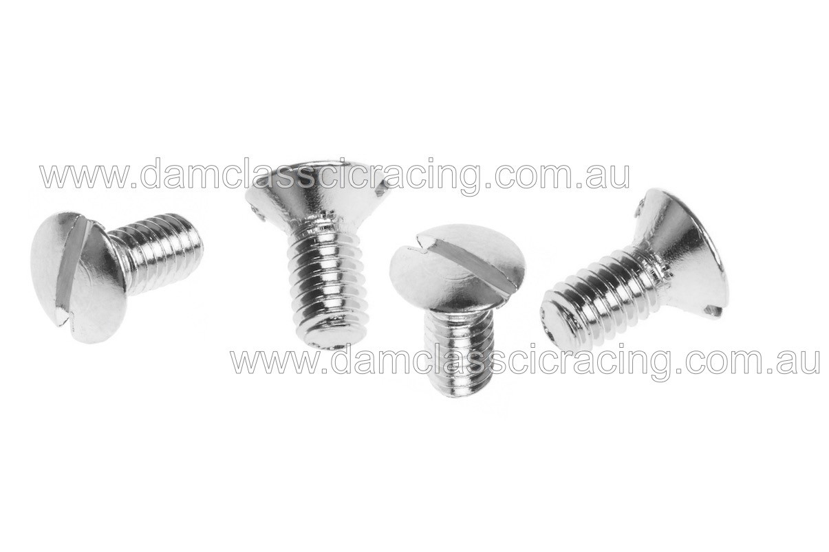 M4x8 Tank Badge Screw Stainless 4/SET - DAM Classic Racing