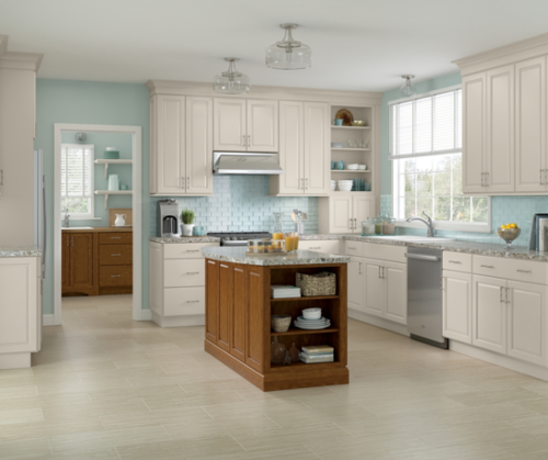 Fox Ridge Evercore Moonshine and Maple Cognac Kitchen - KraftMaid Momentum