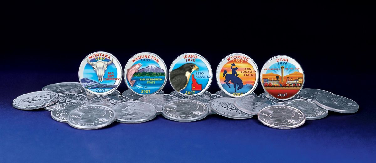 2007 Colorized Statehood Quarters - Actual Authentic Collectable ...