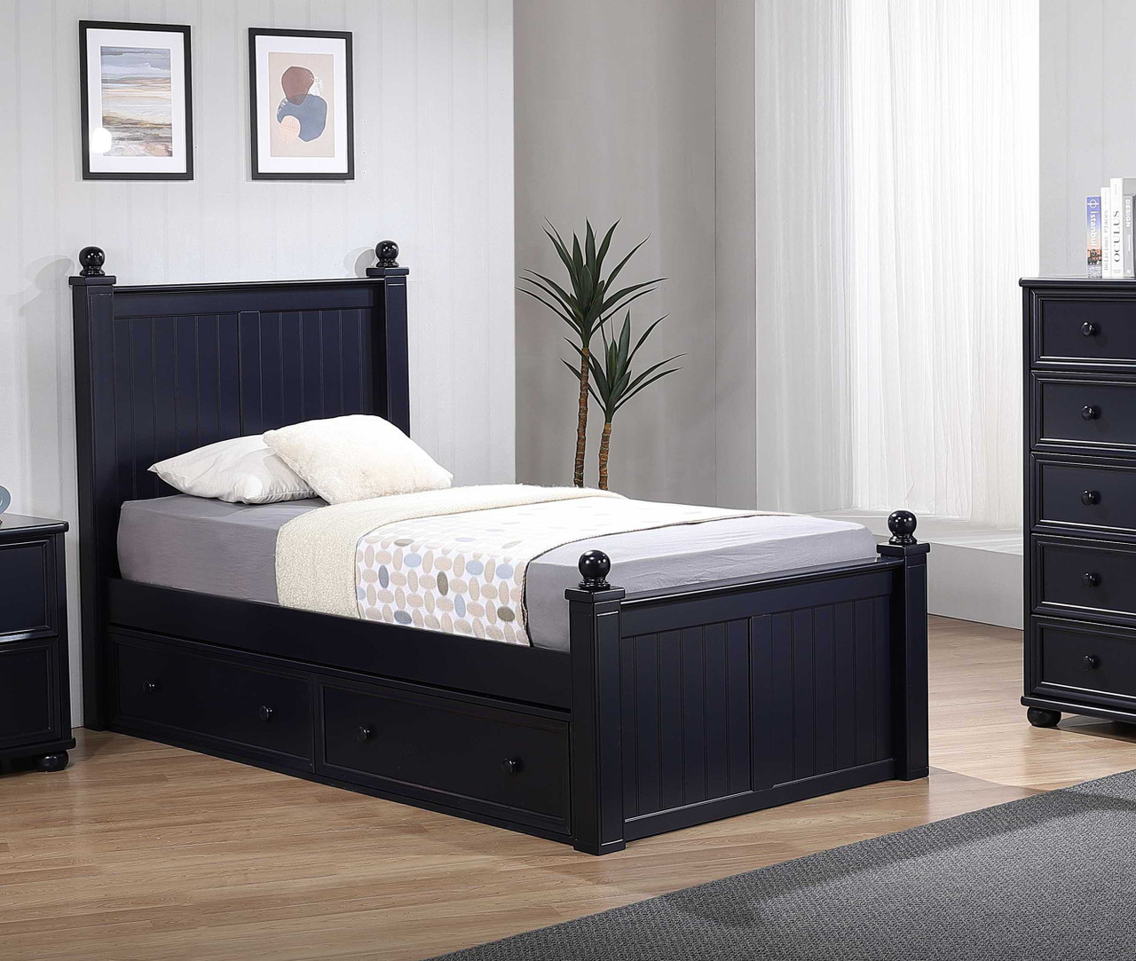 Extra Long Twin Dillon Bed with Trundle or Storage