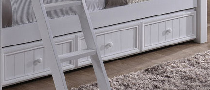 Twin Bunk Bed with Side Angled Ladder, Dillon Collection