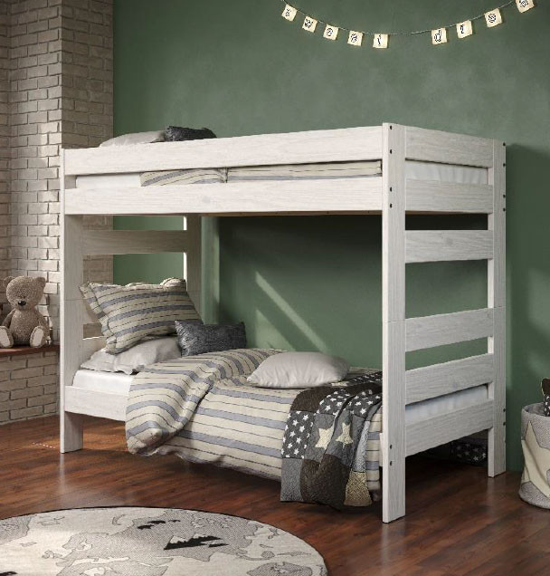 Modern Farmhouse Twin Stackable Bunk Bed