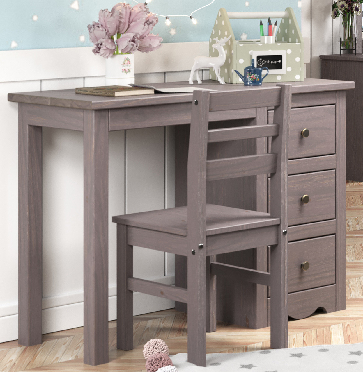 Modern Farmhouse Twin Stackable Bunk Bed