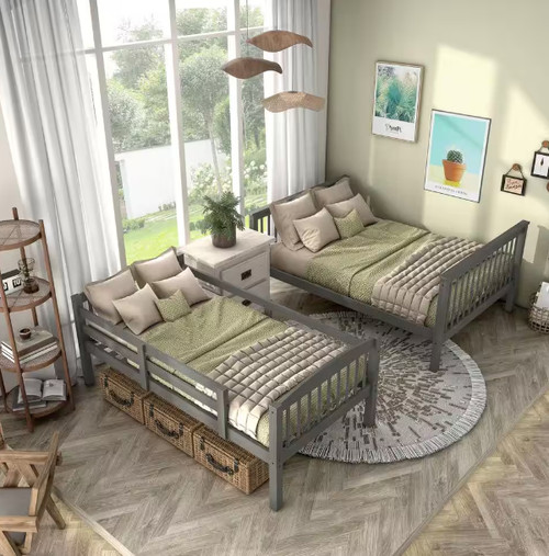 Franklin Twin Full Bunk Bed - Mission Style