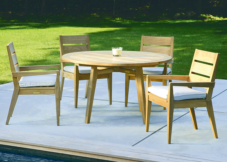 Kingsley Bate Algarve 5 Piece Round Patio Dining Set