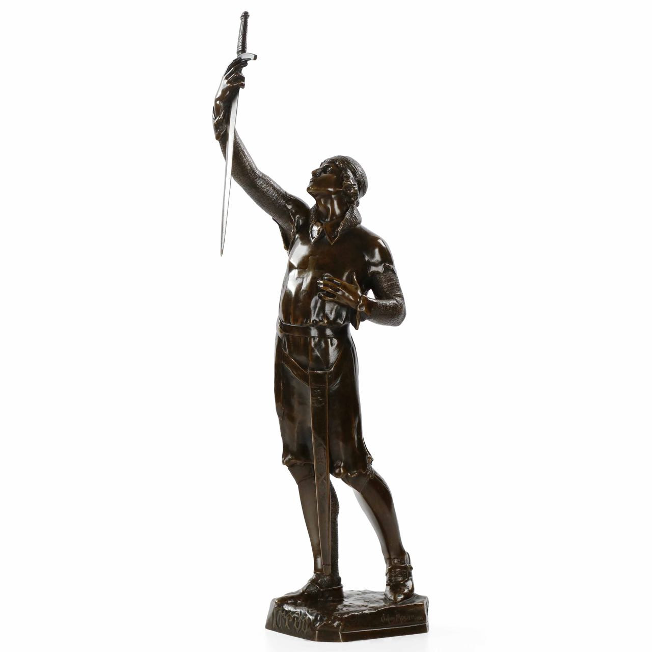 French Bronze Sculpture of "Credo" by Julien Monier c. 1904