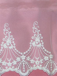 PS4201 White Shiffli Lace Trim - Bridal Fabric by the Yard