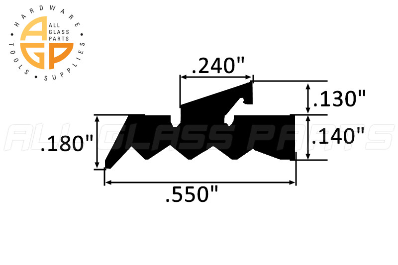 Rubber Spline 17/32'' Width | All Glass Parts