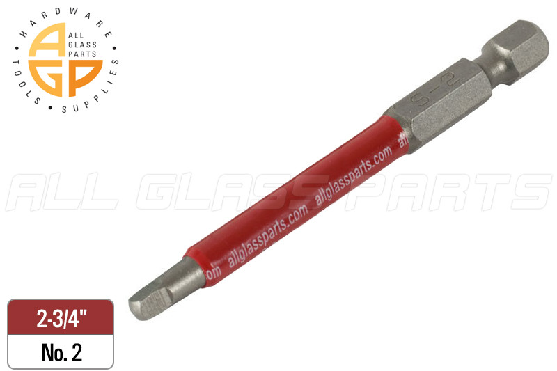 Square Driver Bits 2-3/4'' Red | All Glass Parts