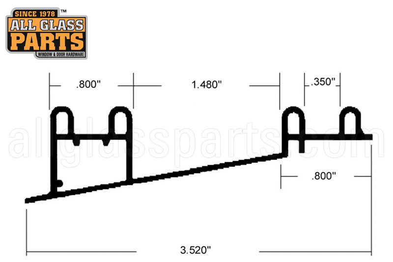 Sill Track 16' Length | All Glass Parts