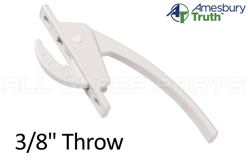 Locking Handle Truth Hardware 24.10 White | All Glass Parts