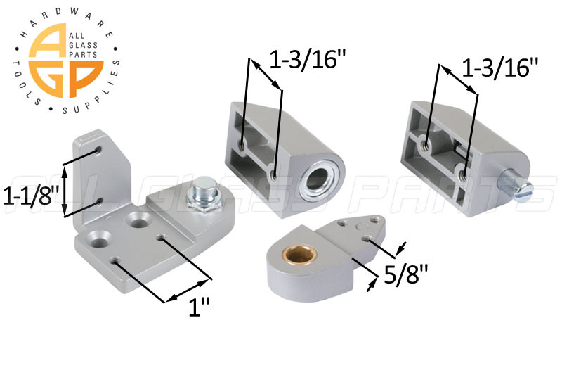 Commercial Door Pivot Set Aluminum Left | All Glass Parts