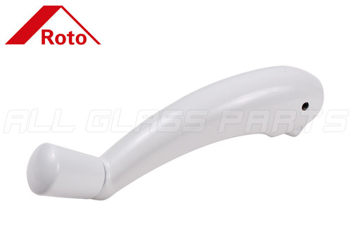 Folding Crank Handle Roto Hardware White | All Glass Parts