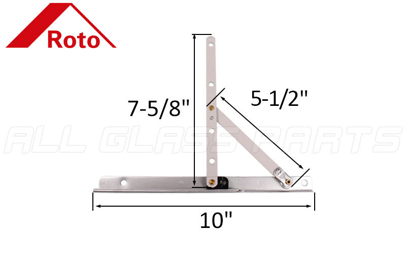 Casement Window Hinge Roto Hardware 10 inch track