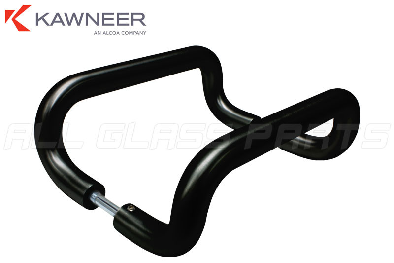 Back-to-back 'D' Handle Set 9'' Black | All Glass Parts