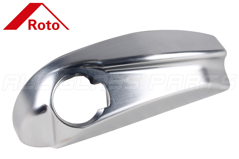 Metal Operator Cover Right Brushed Chrome | All Glass Parts