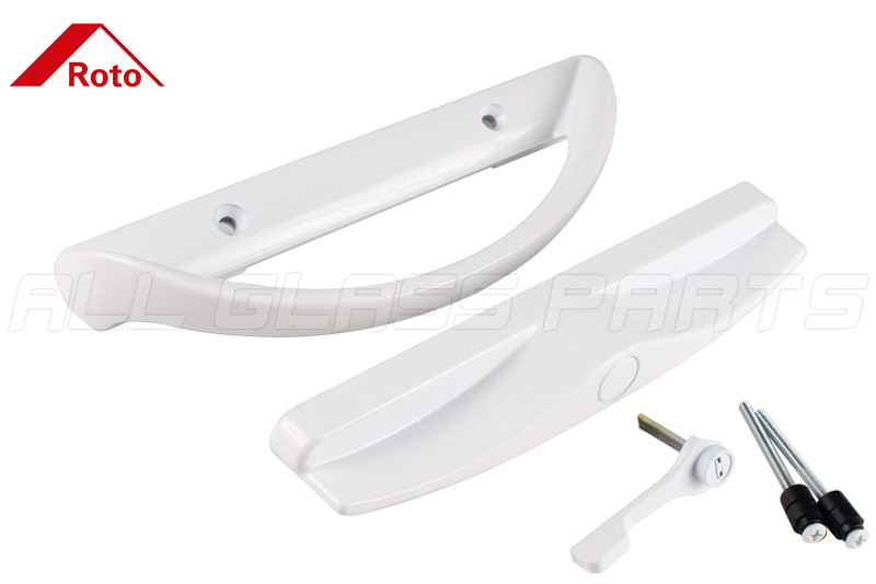 Patio Door Handle Set Roto White | All Glass Parts
