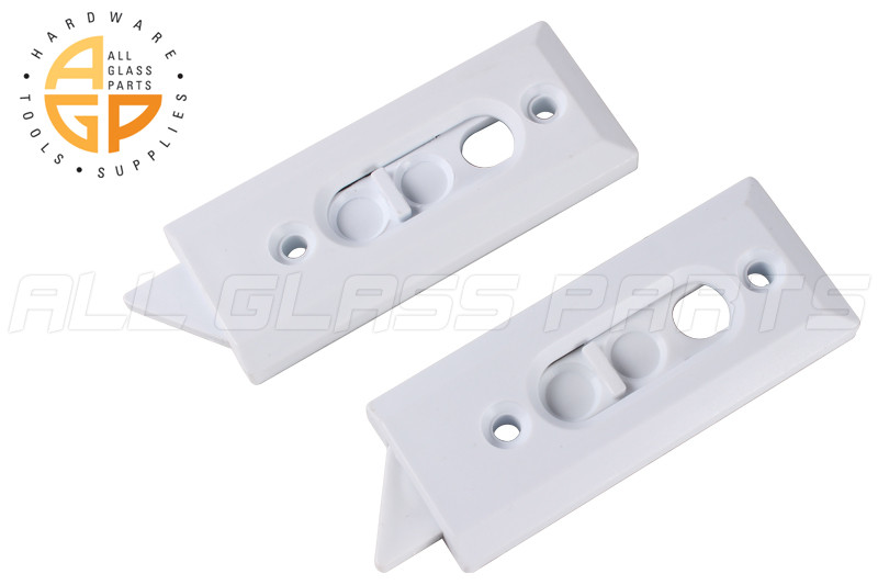 Tilt Latch Set White | All Glass Parts