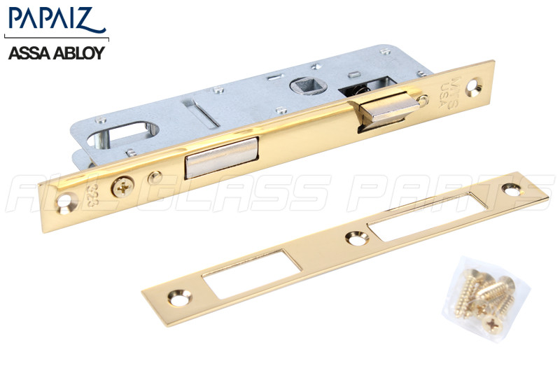Storm Door Mortise Lock #323 Slimline Papaiz Brass