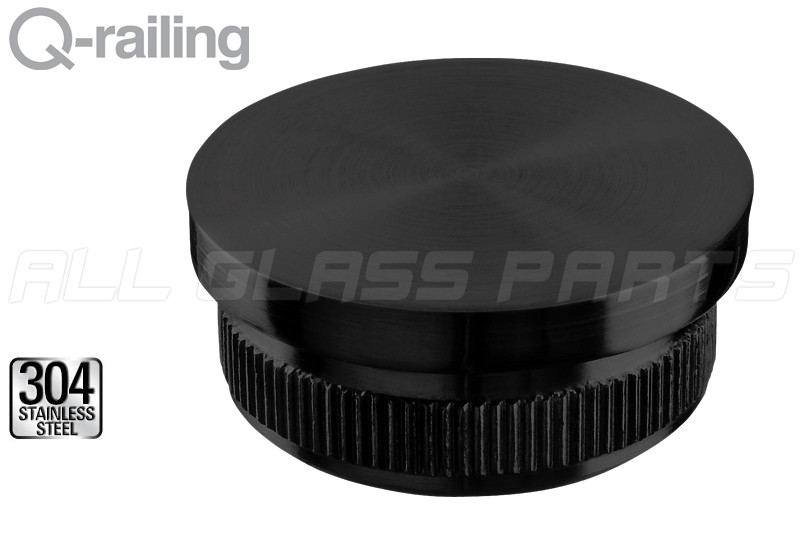 Round Profile Handrail Cap EASY HIT, Flat Black