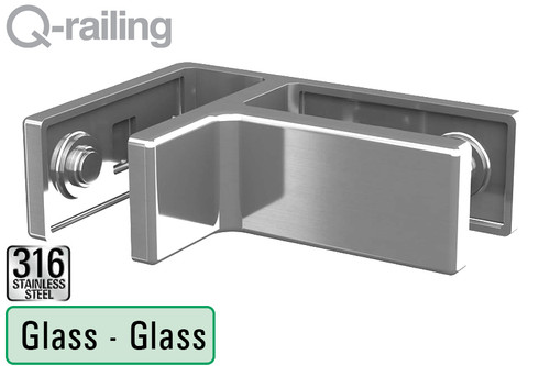 90-degree Glass-to-Glass Connector 316 SS | All Glass Parts