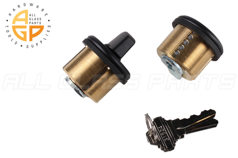 Cylinder & Thumb Turn Set Matte Black | All Glass Parts